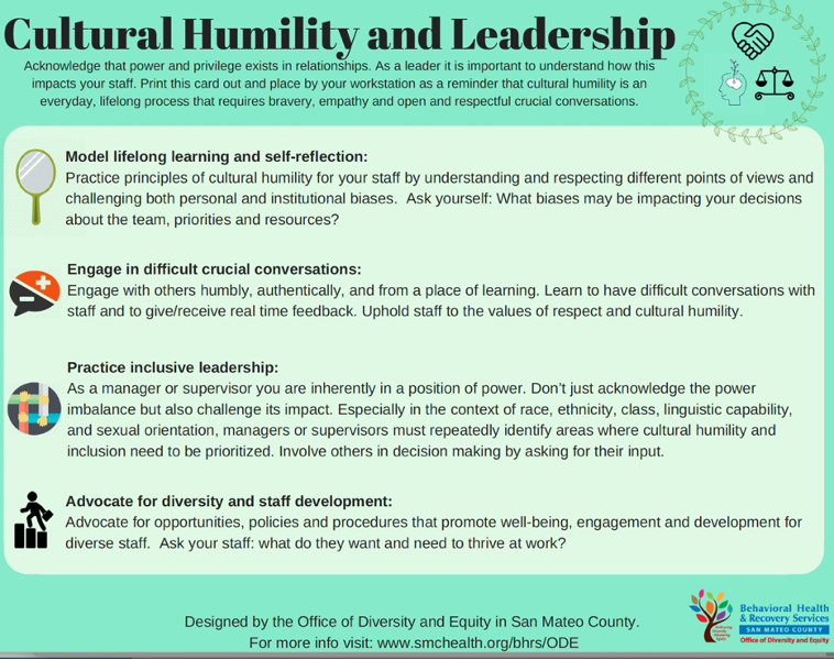 Cultural humility as a supervisor and leader | Equity and Inclusion